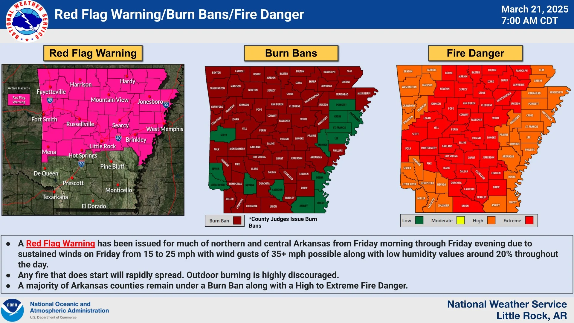 03/21/25 Red Flag Warning — City of Mayflower, AR Government